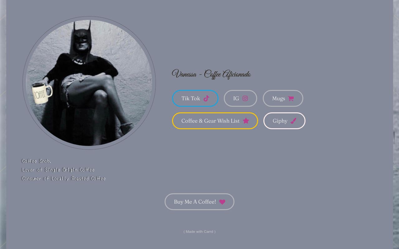 Vanessa Coffee Aficionado